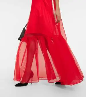 Staud Calluna Ruffled Organza Gown