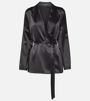 JOSEPH Joubert Silk Satin Jacket - Black