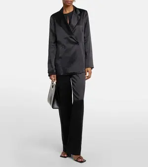 JOSEPH Joubert Silk Satin Jacket - Black