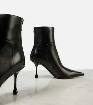 JIMMY CHOO Cycas 80 Leather Ankle Boots