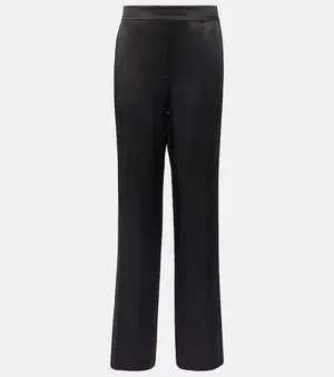 JOSEPH Tova Silk Satin Pants - Black
