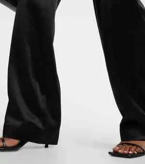 JOSEPH Tova Silk Satin Pants - Black