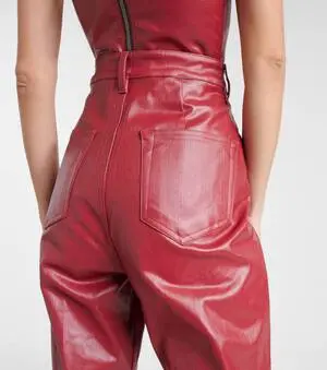 Rick Owens Bolan High-rise Coated Jeans
