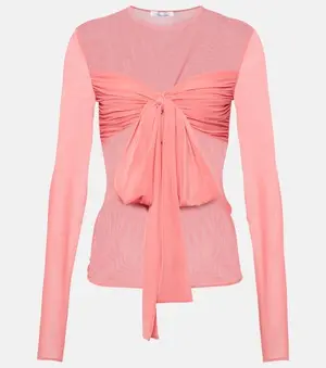 Blumarine Bow-detail Jersey Top