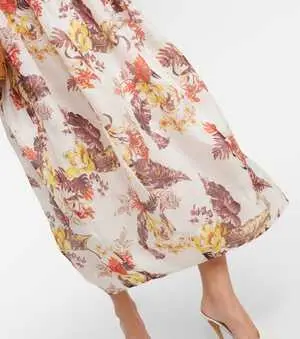 Zimmermann Matchmaker Embellished Floral Midi Dress