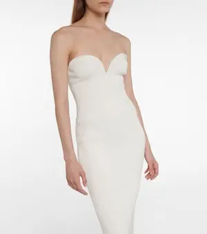 Galvan Thalia Strapless Midi Dress