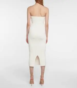 Galvan Thalia Strapless Midi Dress