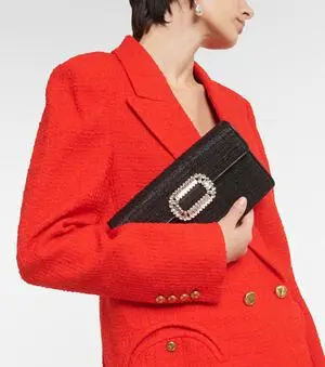ROGER VIVIER Bouquet Mini Tweed Clutch