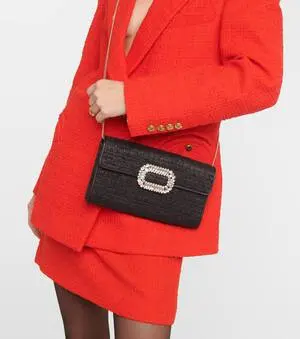 ROGER VIVIER Bouquet Mini Tweed Clutch