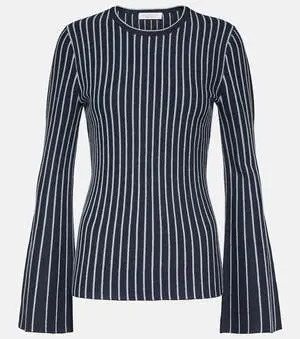Gabriela Hearst Lorcan Striped Wool And Silk Top
