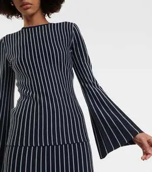 Gabriela Hearst Lorcan Striped Wool And Silk Top
