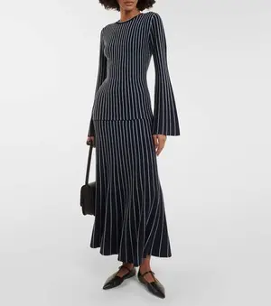 Gabriela Hearst Lorcan Striped Wool And Silk Top