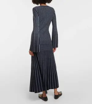Gabriela Hearst Lorcan Striped Wool And Silk Top