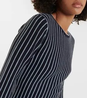 Gabriela Hearst Lorcan Striped Wool And Silk Top