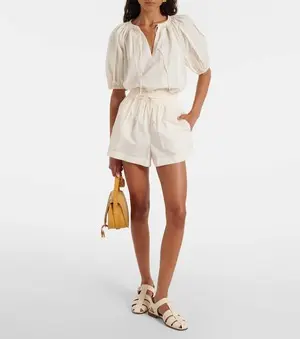 Ulla Johnson Marn Cotton Poplin Shorts