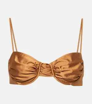 Jade Swim Mia Bikini Top - Brown
