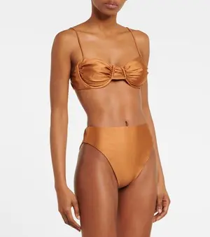 Jade Swim Mia Bikini Top - Brown