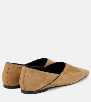 TOTEME The Everyday Flat Suede Ballerinas - Beige