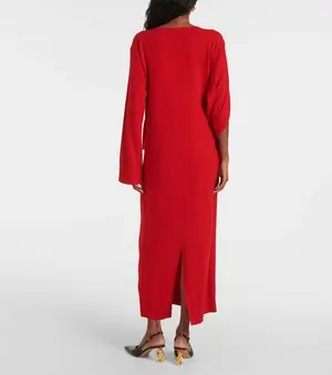JW Anderson Draped Asymmetric Wool-blend Dress
