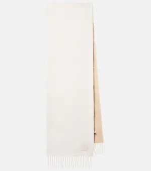 Loewe Wool And Cashmere Scarf - White