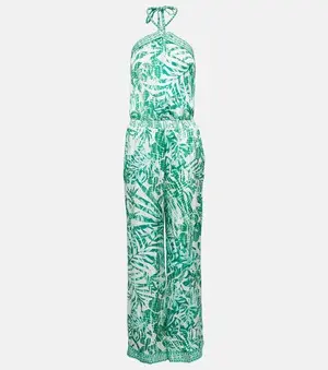 Poupette St Barth Isabelle Printed Jumpsuit - Green