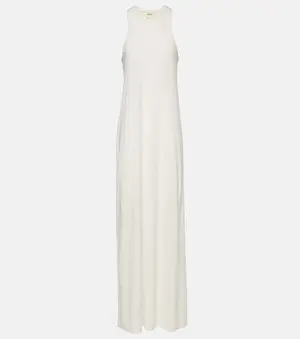 Khaite Vernetta Cotton-blend Jersey Maxi Dress