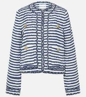 Rebecca Vallance Matteo Striped Boucle Jacket - Multicoloured