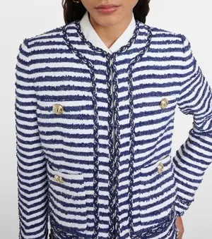 Rebecca Vallance Matteo Striped Boucle Jacket