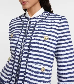 Rebecca Vallance Matteo Striped Boucle Jacket