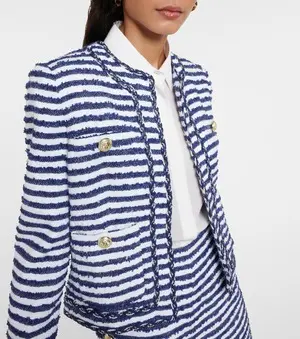 Rebecca Vallance Matteo Striped Boucle Jacket