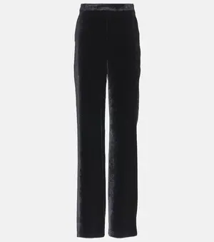 Etro Velvet Straight Leg Trousers