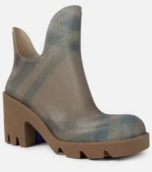 Burberry Check Ankle Boots - Pink