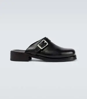Our Legacy Camion Leather Mules - Black