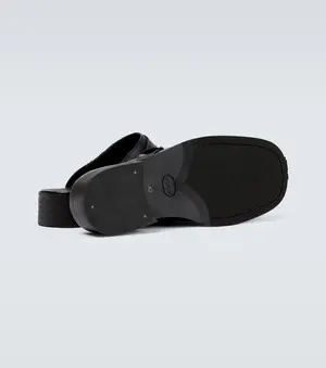Our Legacy Camion Leather Mules - Black