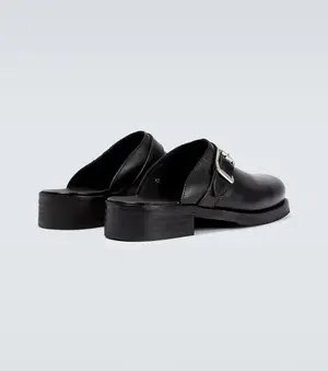 Our Legacy Camion Leather Mules - Black