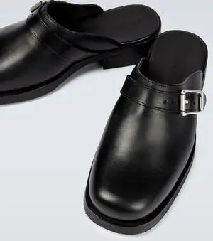 Our Legacy Camion Leather Mules - Black