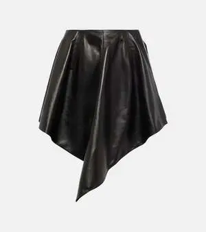 Alaïa Asymmetric Leather Miniskirt