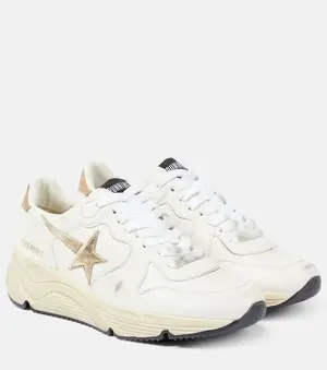 GOLDEN GOOSE Running Sole Leather Sneakers - White