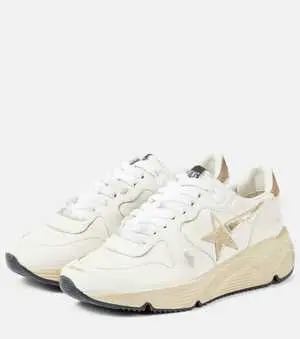 GOLDEN GOOSE Running Sole Leather Sneakers - White