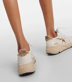 GOLDEN GOOSE Running Sole Leather Sneakers - White