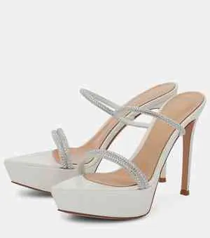 GIANVITO ROSSI Cannes Leather Platform Sandals