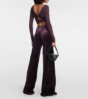 Rick Owens Velvet Wide-leg Trousers