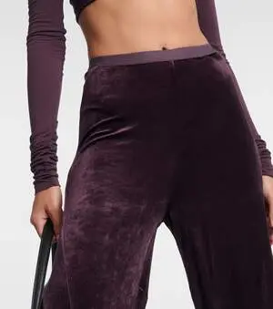 Rick Owens Velvet Wide-leg Trousers