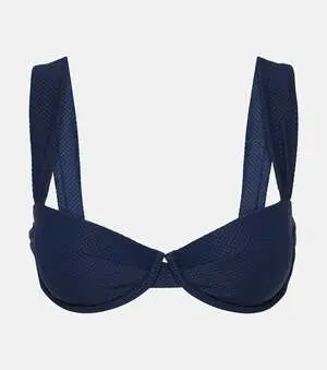 Heidi Klein Menai Bay Bikini Top - Blue