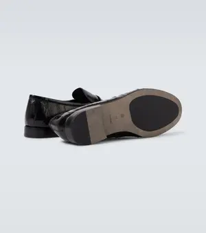 THE ROW Soft Paneled Leather Loafers