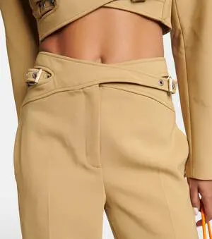 DION LEE Interlock High-rise Wide-leg Pants