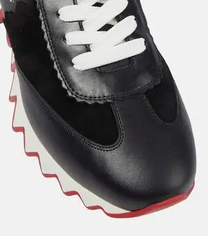 CHRISTIAN LOUBOUTIN Loubishark Leather Sneakers - Black