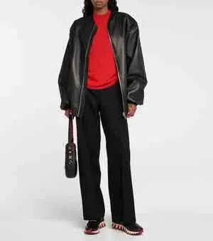 CHRISTIAN LOUBOUTIN Loubishark Leather Sneakers - Black