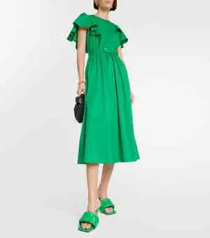 Diane Von Furstenberg Ruffled Midi Dress