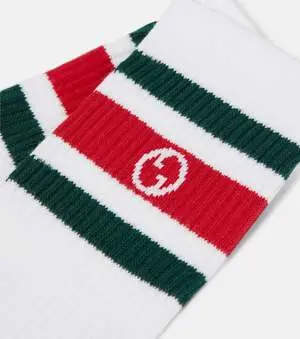 Gucci Interlocking G Cotton-blend Crew Socks